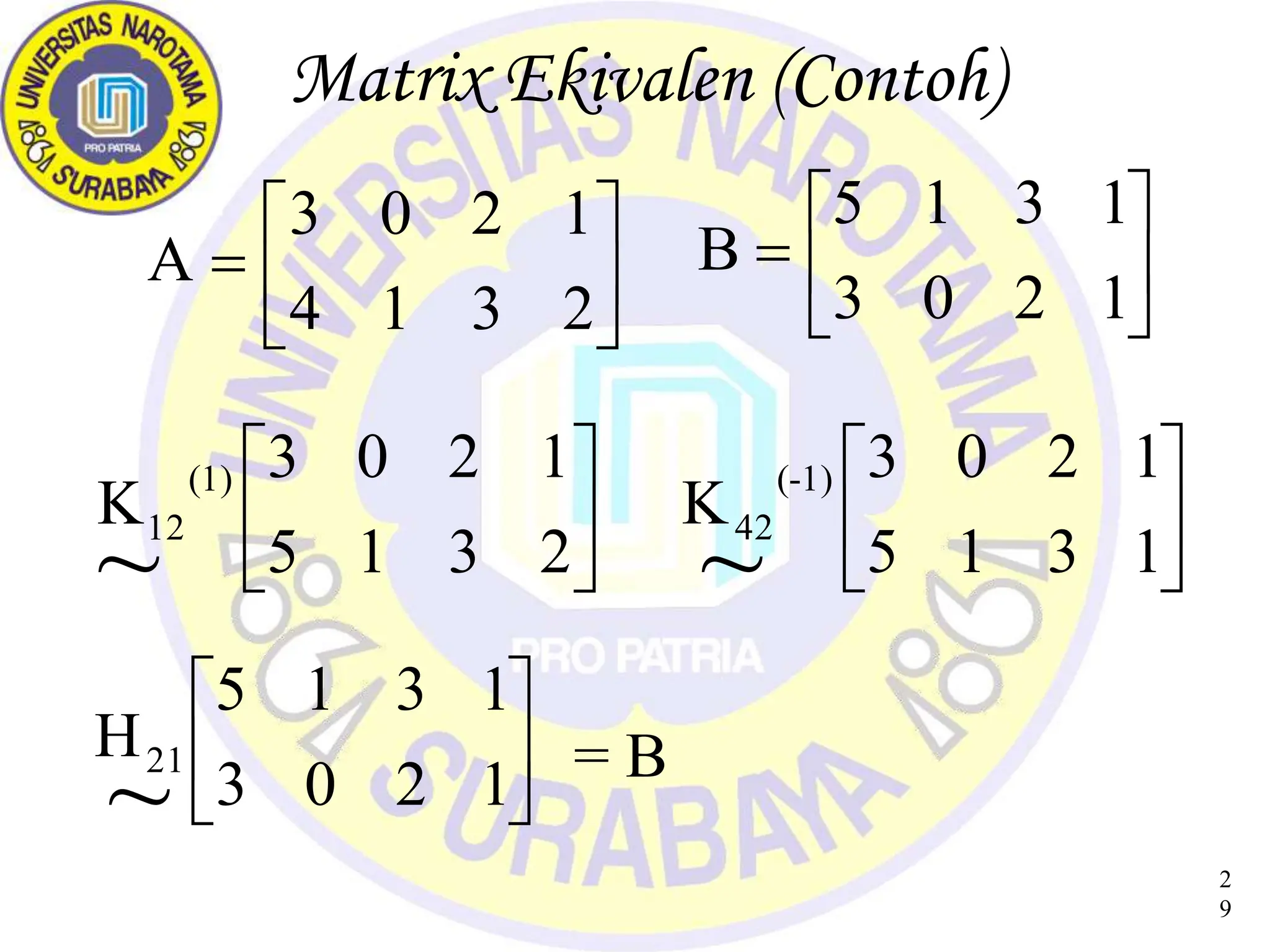 Materi ini menjelaskan tentang matrix.ppt | Free Download