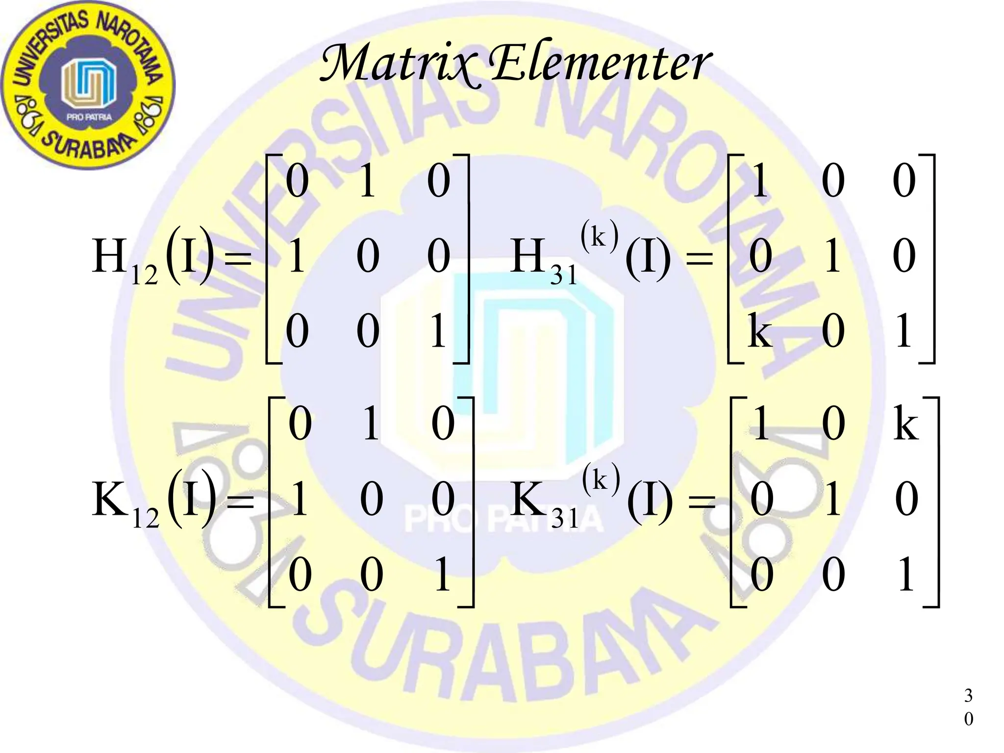 Materi ini menjelaskan tentang matrix.ppt | Free Download