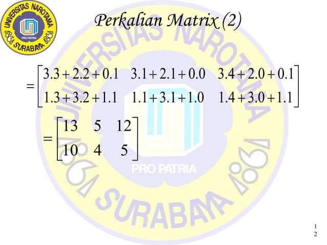 Materi ini menjelaskan tentang matrix.ppt | Free Download