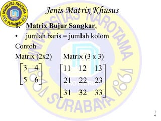 Materi ini menjelaskan tentang matrix.ppt