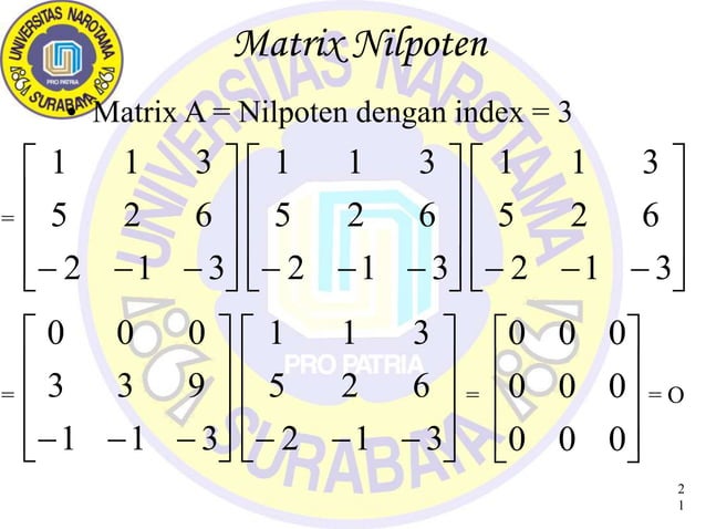 Materi ini menjelaskan tentang matrix.ppt | Free Download