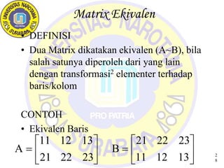 Materi ini menjelaskan tentang matrix.ppt | Free Download