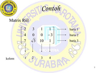 Materi ini menjelaskan tentang matrix.ppt | Free Download