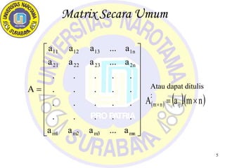 Materi ini menjelaskan tentang matrix.ppt | Free Download