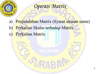 Materi ini menjelaskan tentang matrix.ppt