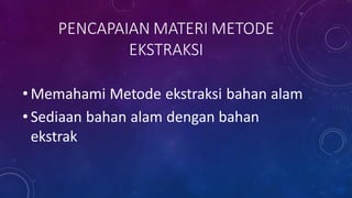 BAB 2_Metode ekstraksi bahan alam.pdf final | PDF