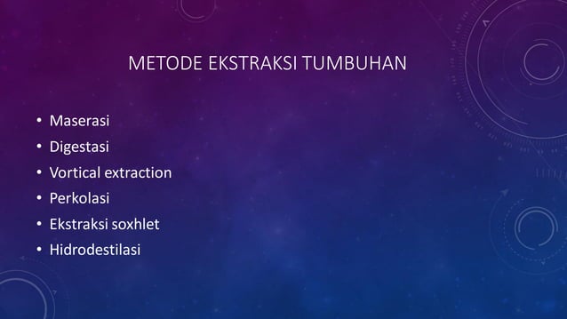 BAB 2_Metode ekstraksi bahan alam.pdf final | PPT