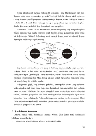 Model dan Bentuk Komunikasi | PDF
