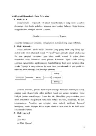 Model dan Bentuk Komunikasi | PDF