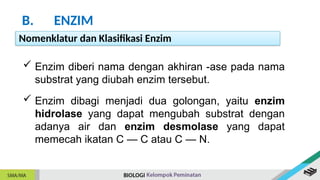 BAB 2 enzim dan metabolisme kelas XII Fpptx | PPTX