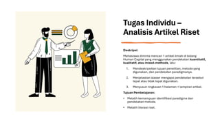 Bab 2 Paradigma dan Metode Riset dalam Human Capital | PDF
