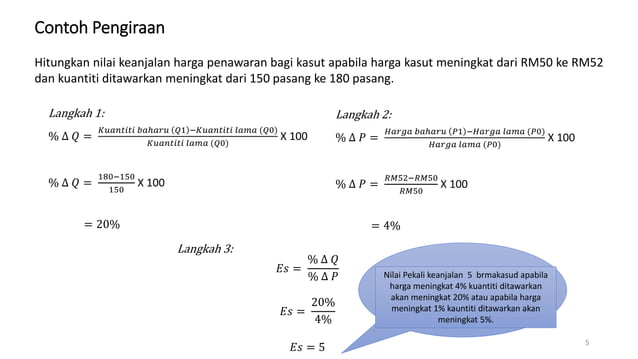 Bab 2 pasaran (keanjalan harga penawaran) | PPTX