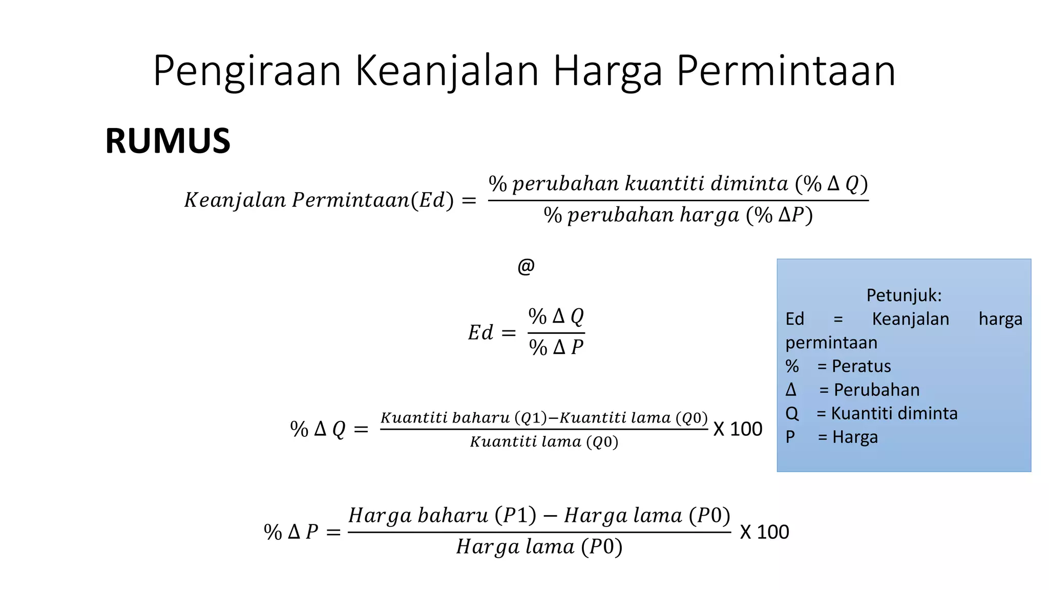 Bab 2 pasaran (keanjalan harga permintaan) | PPTX