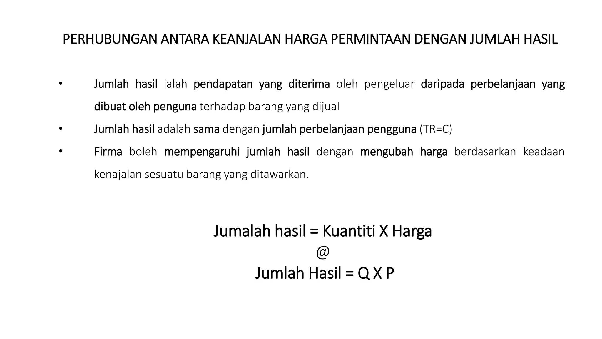 Bab 2 pasaran (keanjalan harga permintaan) | PPTX