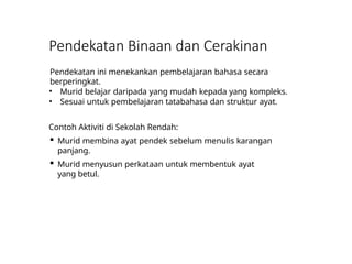 BAB 2 PEDAGOGI (PENDEKATAN PENGAJARAN BAHASA MELAYU) | PPTX