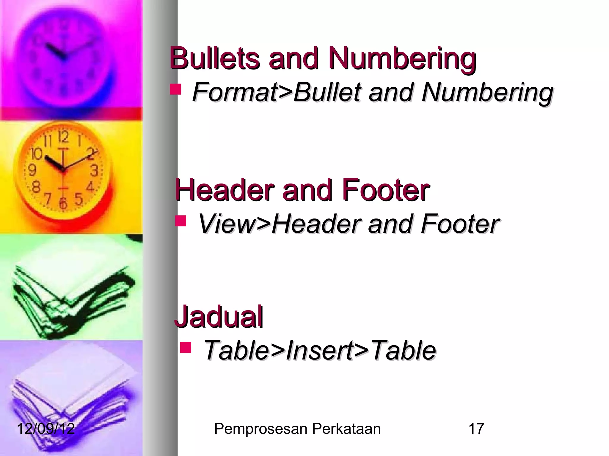 Bab 2 pemprosesan perkataan | PPT