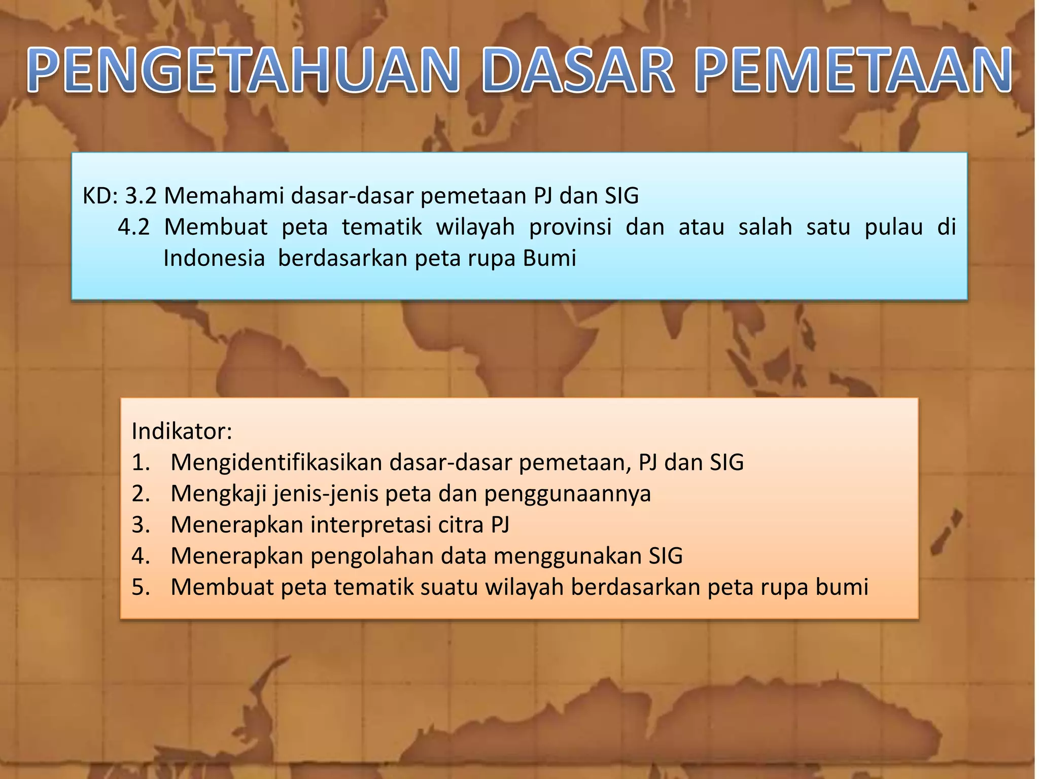 Bab 2 pengetahuan dasar pemetaan | PPT
