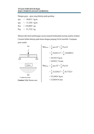 Bab 2 perencanaan gording | DOCX