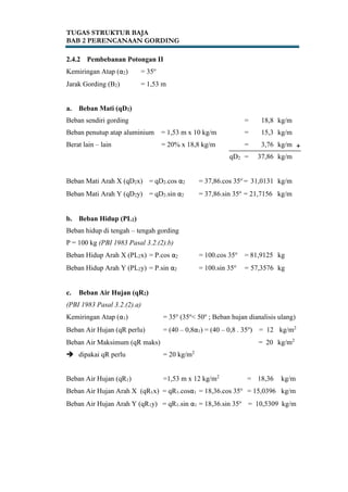 Bab 2 perencanaan gording | DOCX