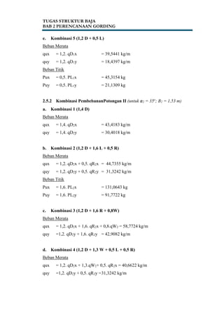 Bab 2 perencanaan gording | DOCX