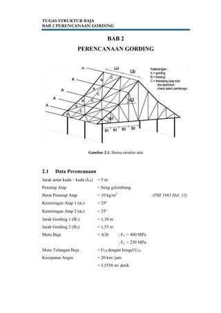 Bab 2 perencanaan gording | PDF