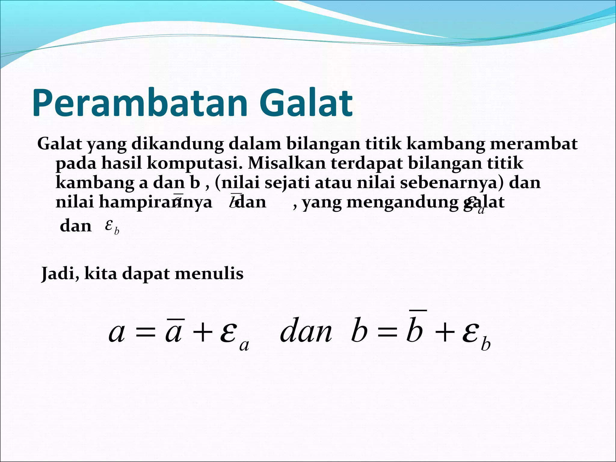 Bab 2 perhitungan galat | PPT
