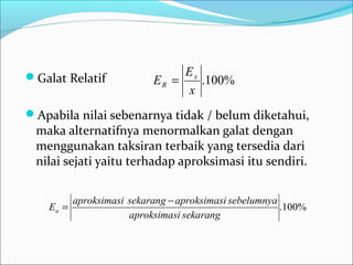 Bab 2 perhitungan galat | PPT