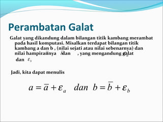 Bab 2 perhitungan galat | PPT