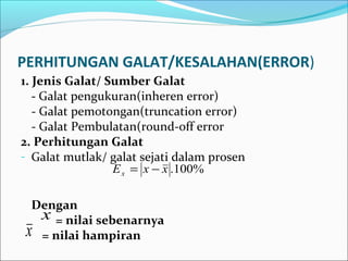 Bab 2 perhitungan galat | PPT