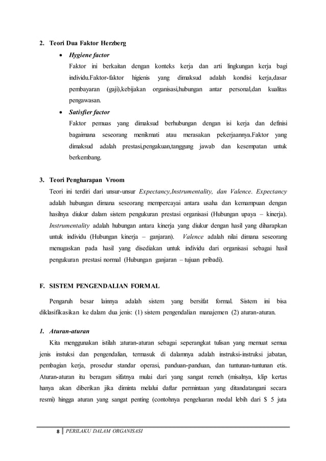 BAB 3. Perilaku Dalam Organisasi (Sistem Pengendalian Manajemen) | DOCX