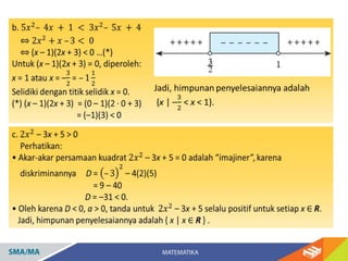 Bab 2 Pertidaksamaan Rasional dan Irasional.ppt