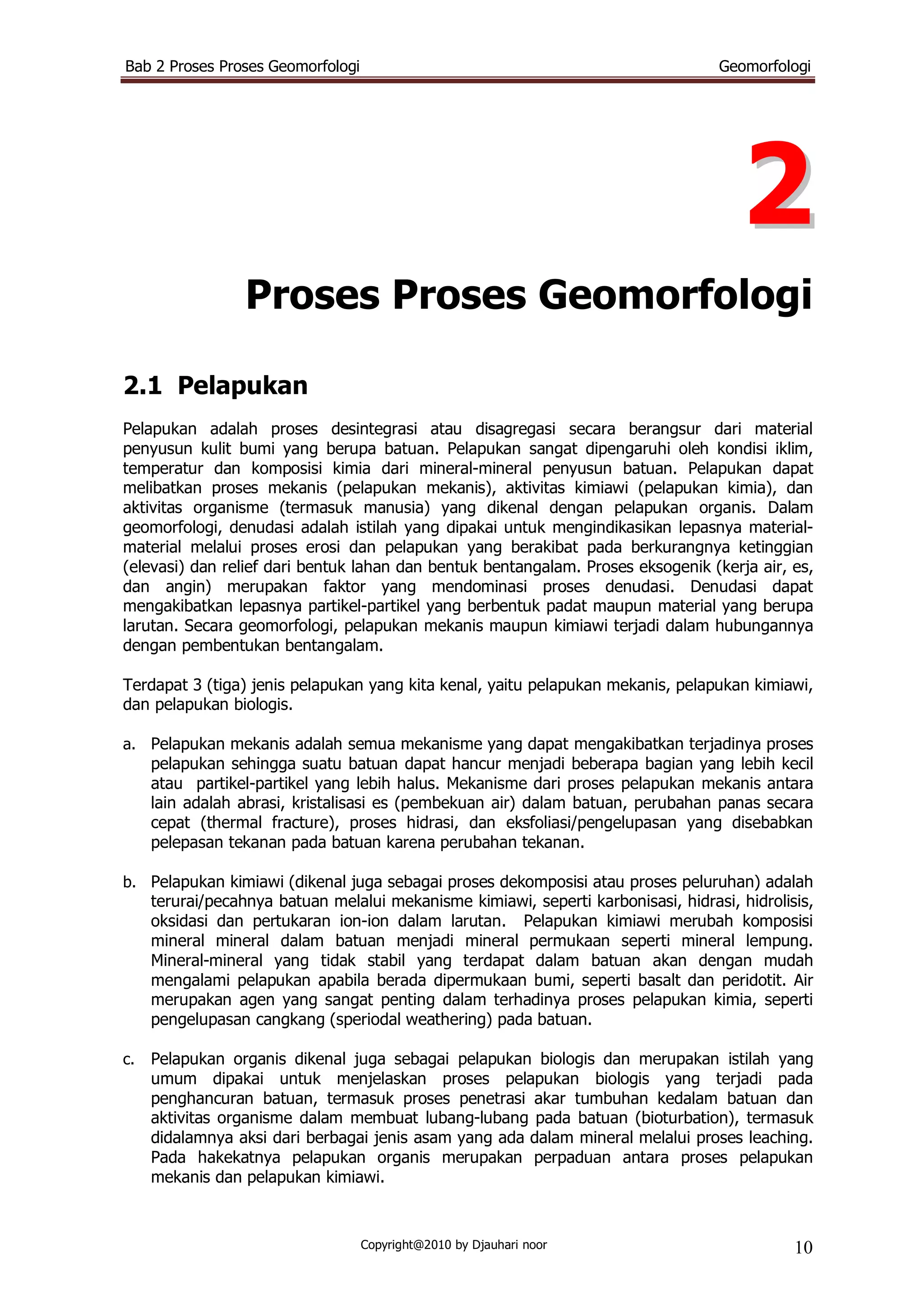 Bab 2 proses geomorfologi | PDF