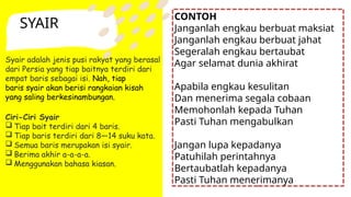 BAB 2 PUISI RAKYAT kelas 8 kurikulum merdeka | PPTX