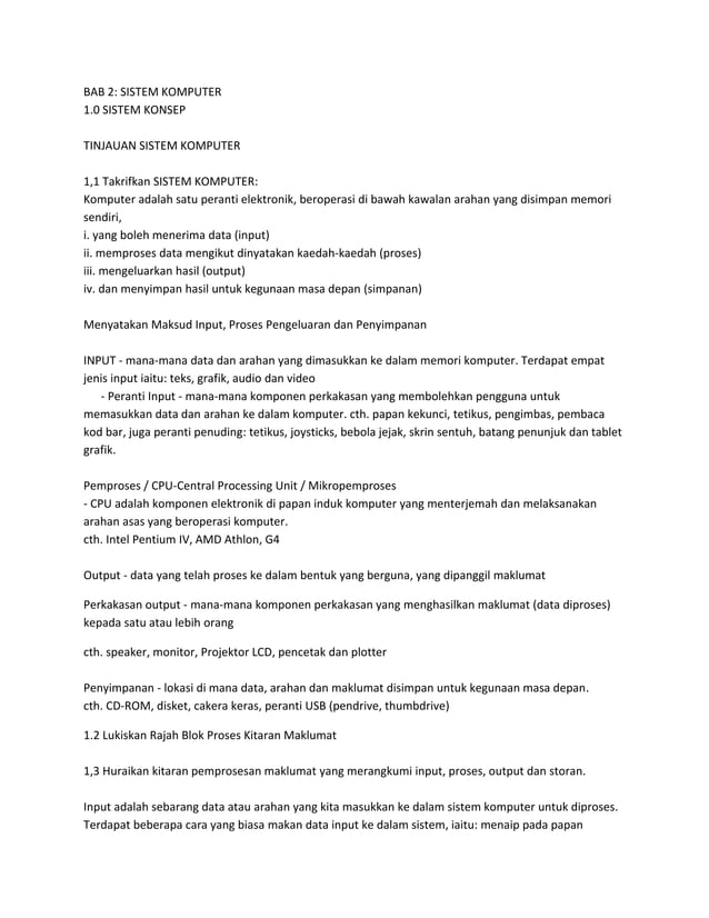 Bab 2 sistem komputer | PDF