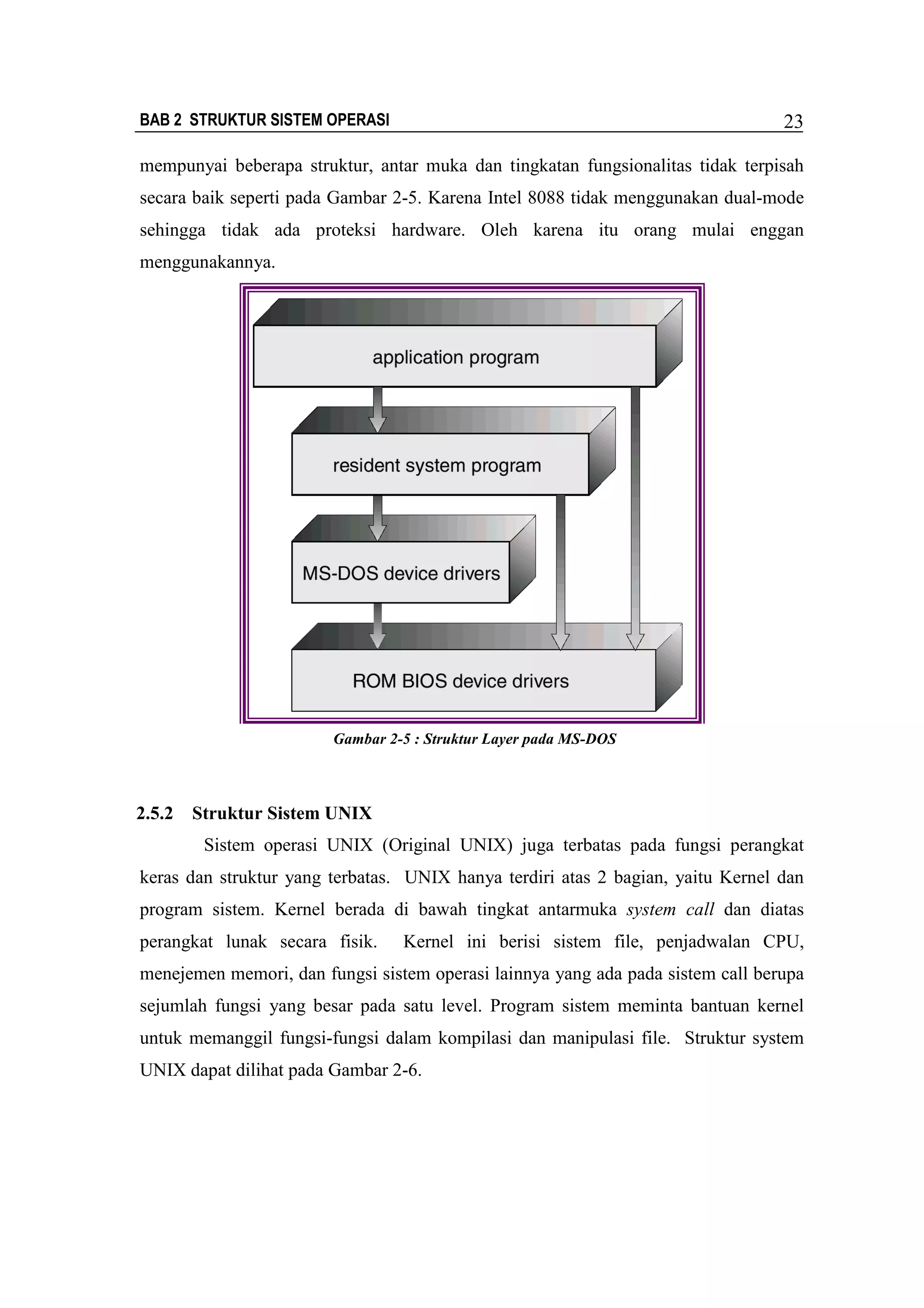 Bab 2 struktur sistem operasi | PDF