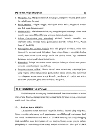 Bab 2 struktur sistem operasi | PDF