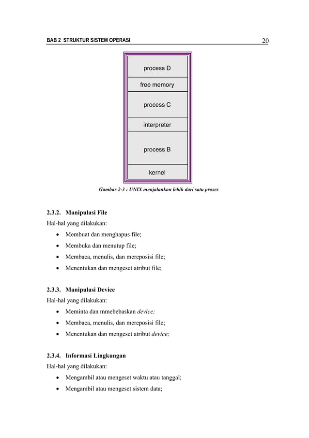Bab 2 struktur sistem operasi | PDF