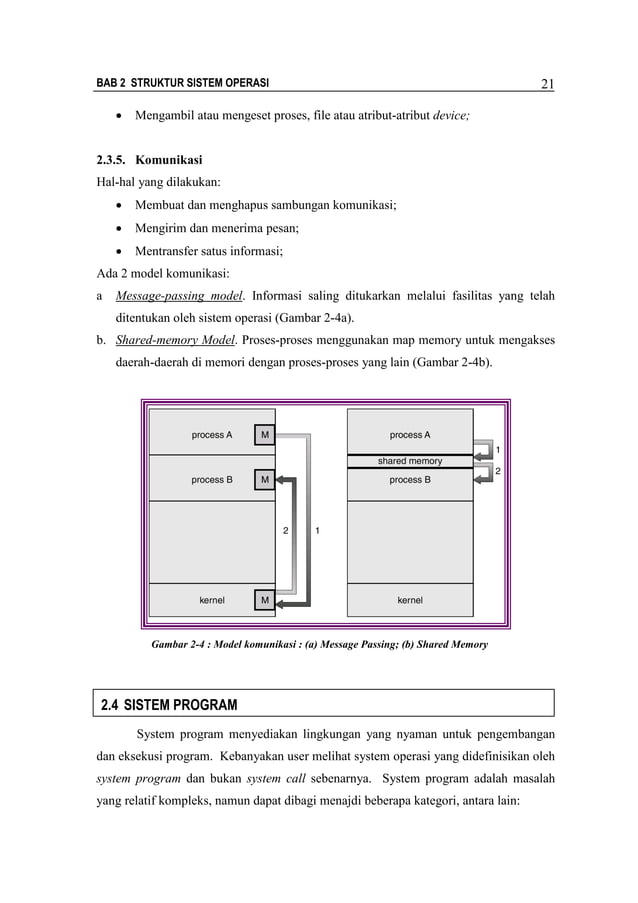 Bab 2 struktur sistem operasi | PDF