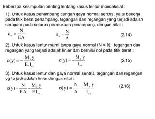 Tegangan dan Regangan Batang Akibat Lentur dan Gaya Normal.pdf