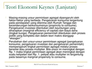 Bab 2 teori ekonomi klasik dan keyness | PPT