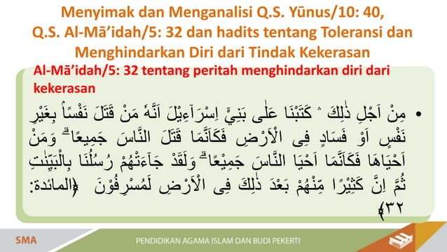 BAB 2 Toleransi dan Menghindarkan Diri dari Bahaya Tindak Kekerasan STD y.pptx