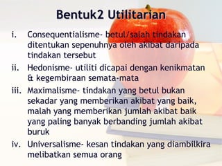 Bab 2 utilitarianisme | PPT