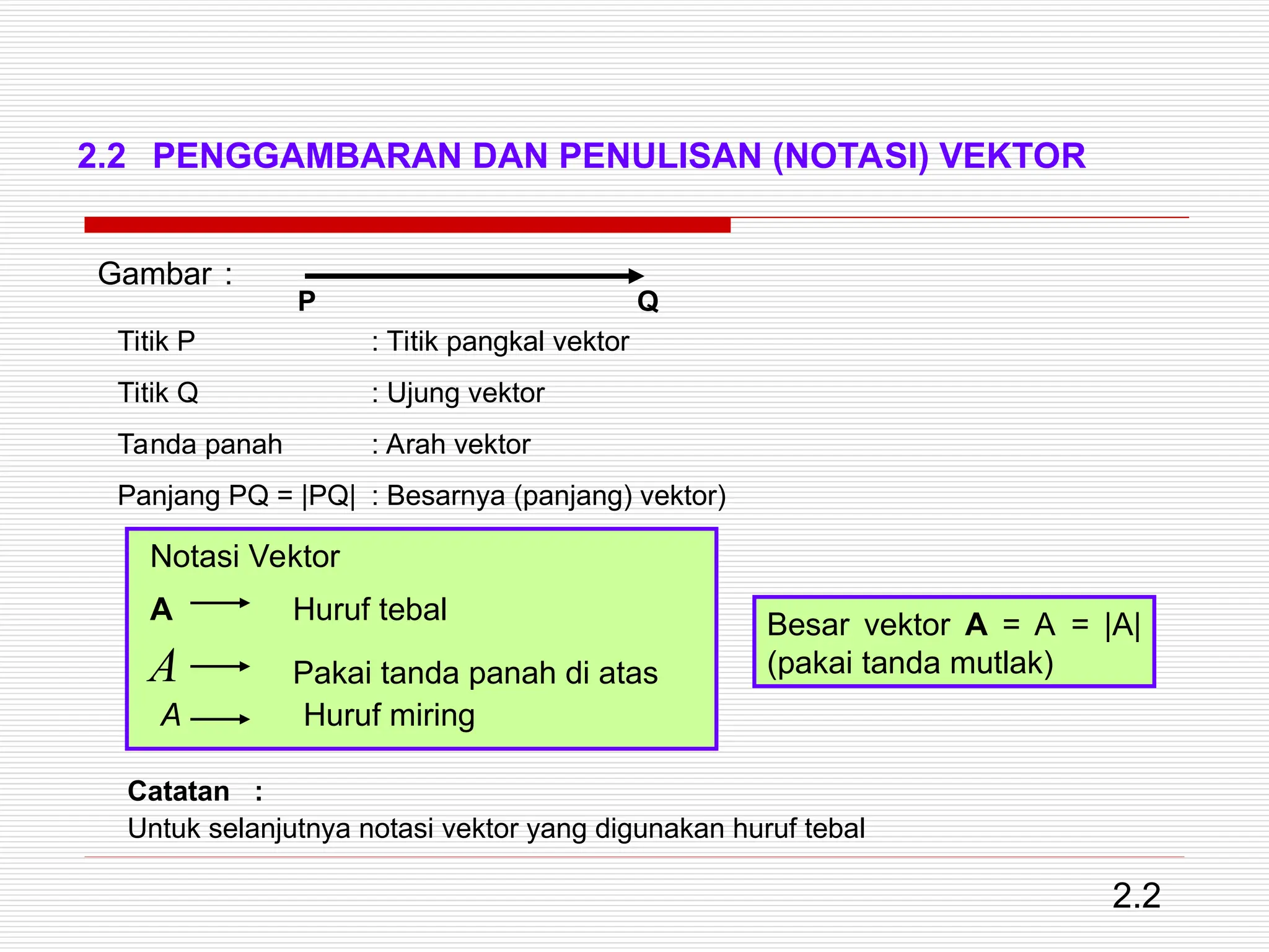 Vektor, notasi vektor, perkalian vektor.ppt