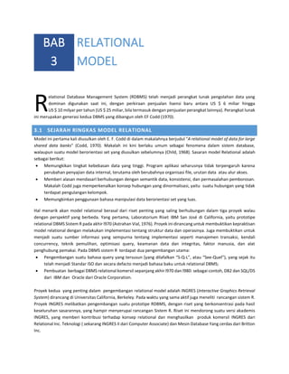 Basis Data, Ch. 3 - Relational Model | PDF