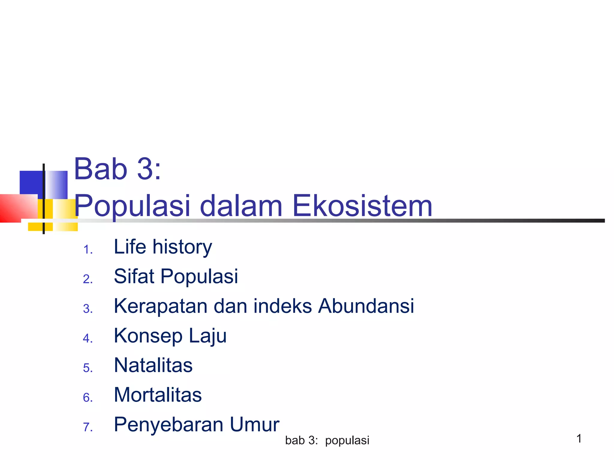 Bab 3. populasi dalam ekosistem | PPT