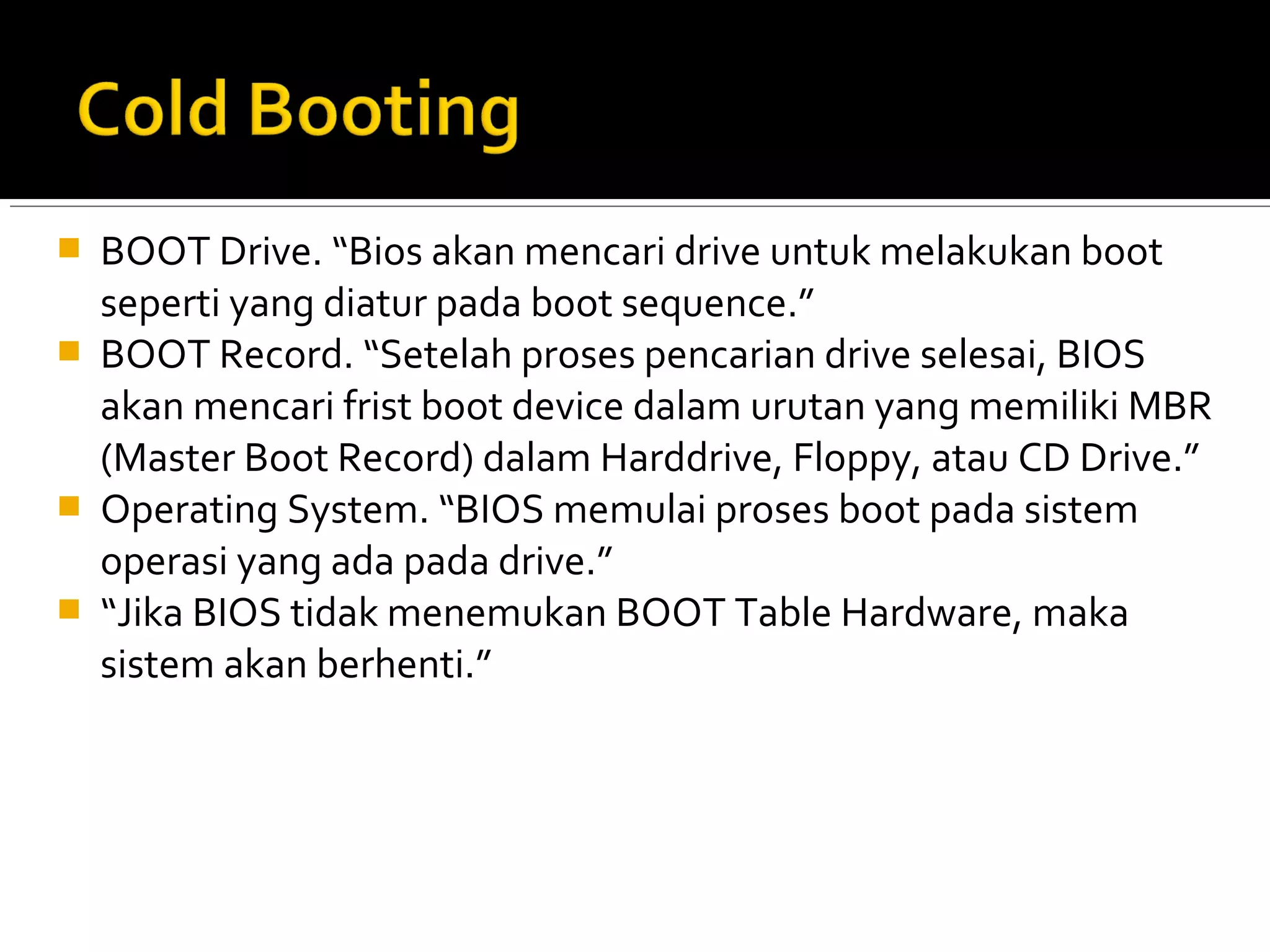 Bab 3. Proses Booting | PPT