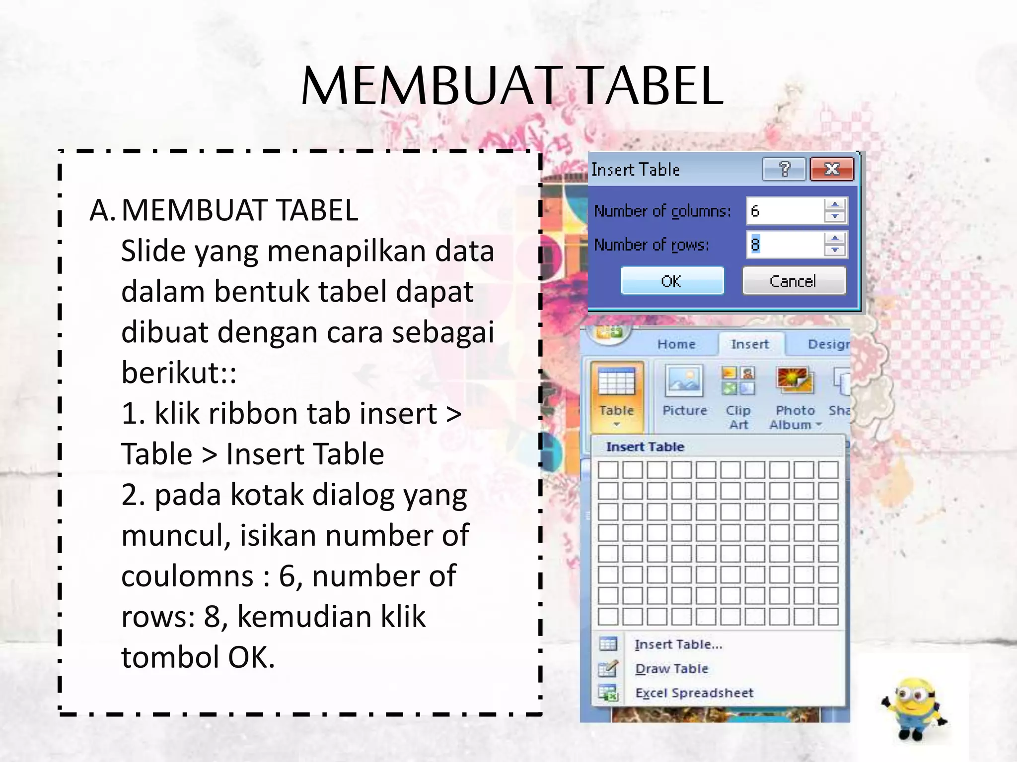 Bab 3 :MENAMBAHKAN TABEL GRAFIK DAN DIAGRAM | PPTX
