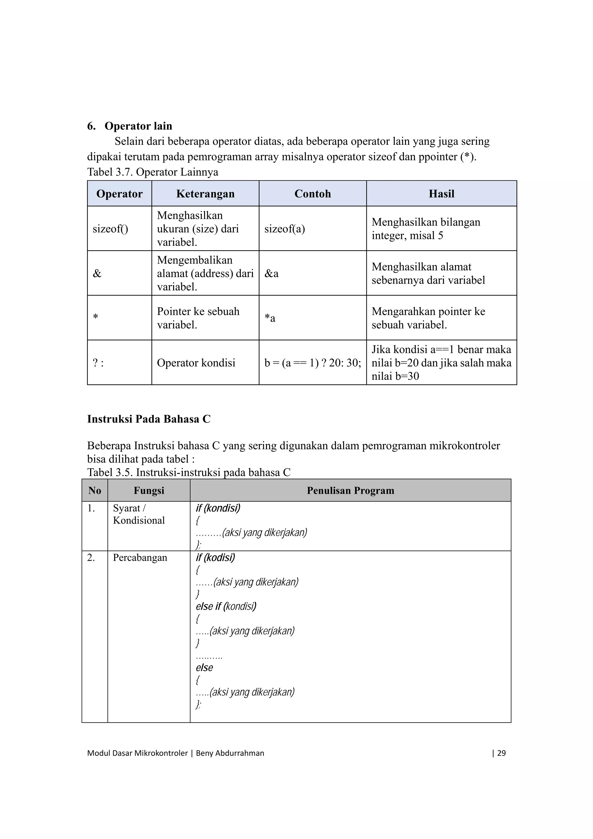 Modul Mikrokontroler - Bab 3. Pemrograman Mikrokontroler | PDF