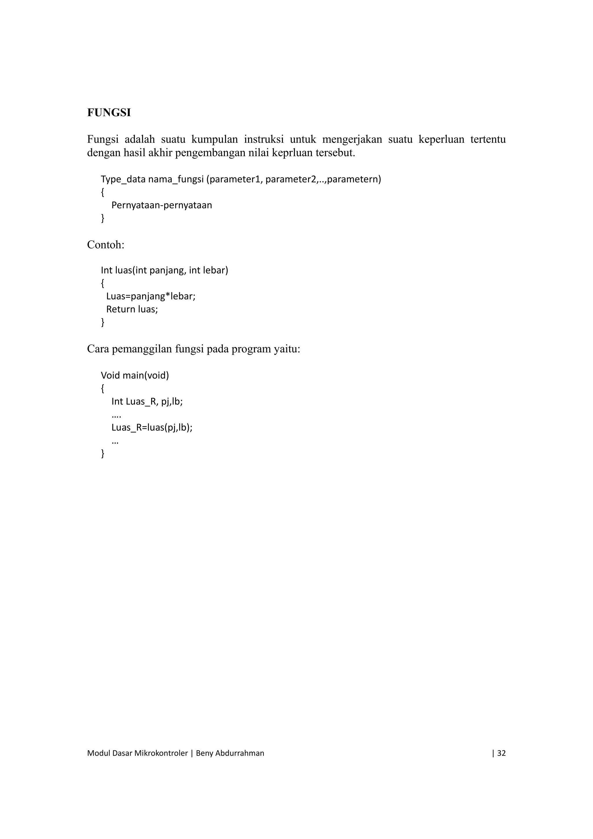 Modul Mikrokontroler - Bab 3. Pemrograman Mikrokontroler | PDF