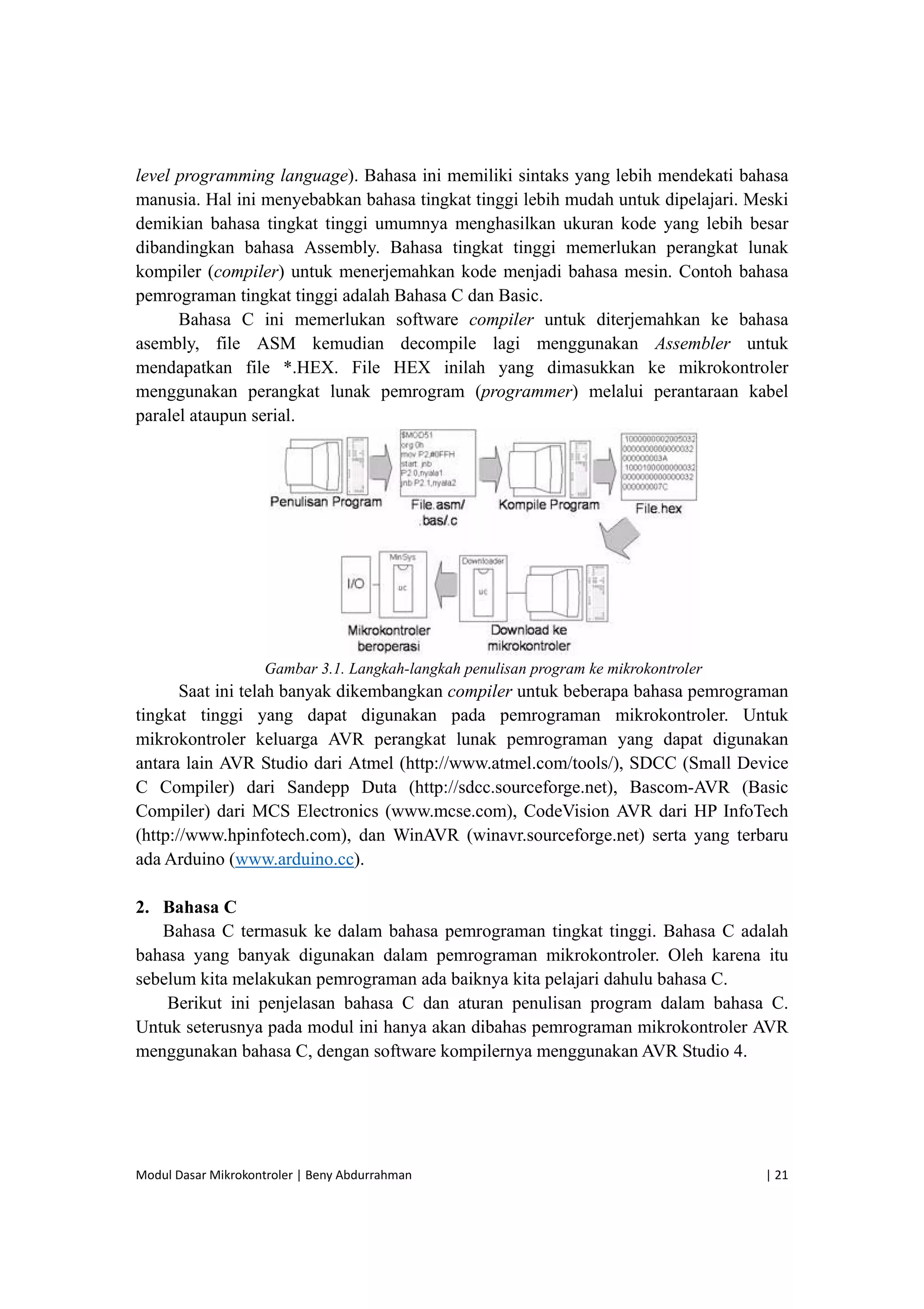 Modul Mikrokontroler - Bab 3. Pemrograman Mikrokontroler | PDF